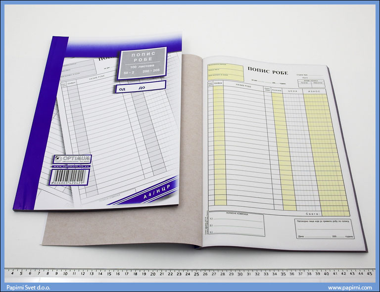 Popis Robe A4 - Papirni Svet