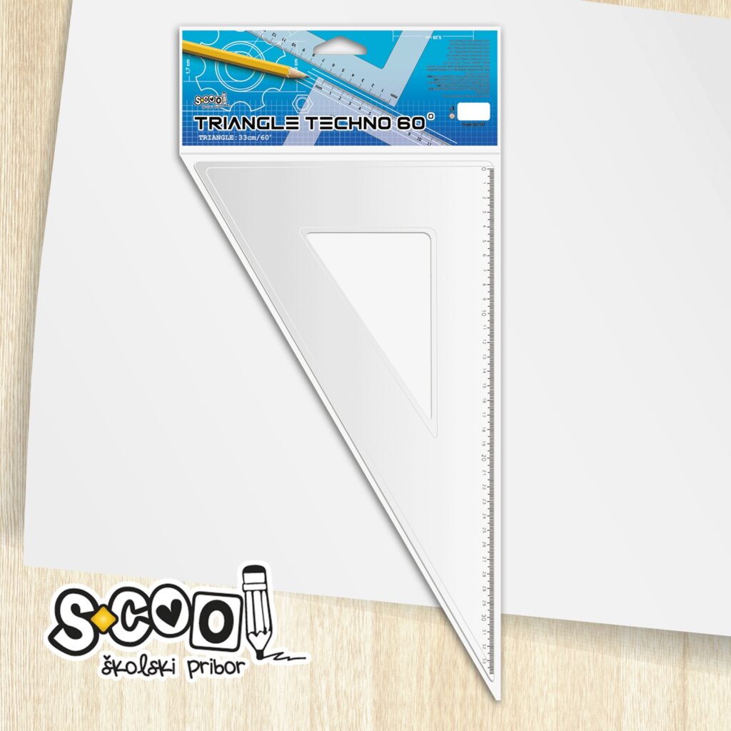 Trougao 60° 34cm Techno PVC S-COOL - Papirni Svet